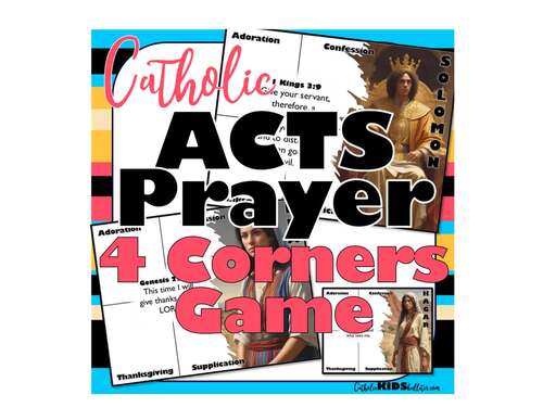 ACTS Prayer Game - Four Corners Activity w/ Bible Verses - Prayer ...