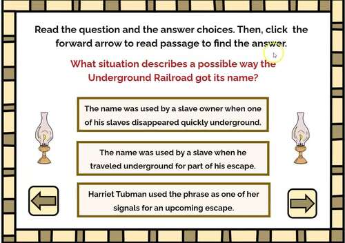 Underground Railroad Black History Activity Scavenger Hunt BOOM Cards