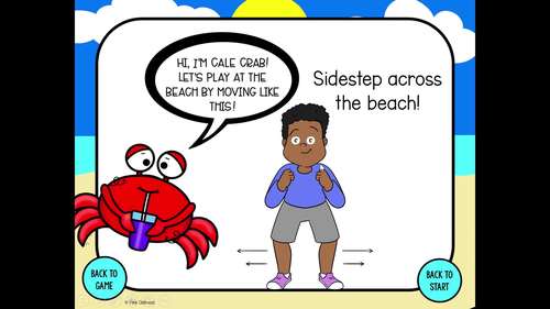 Summer Friends Gross Motor Digital Game by Pink Oatmeal | TPT