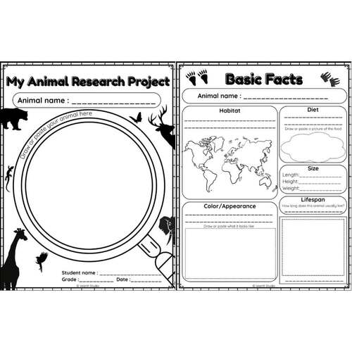 Animal Research Project | Animal Science Activities Grades 3–5 by ...