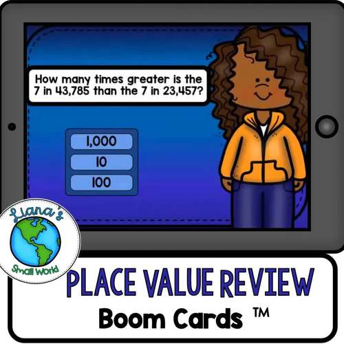 Place Value and Rounding Review Boom Deck Digital Task Cards | TPT