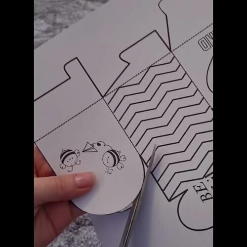 Best Friends Gift Box Template: Paper Craft Activity - Cut - Color ...