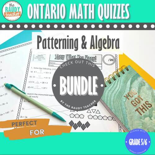 Math Quizzes | Patterning and Algebra | Gr 5 and 6 Ontario Curriculum