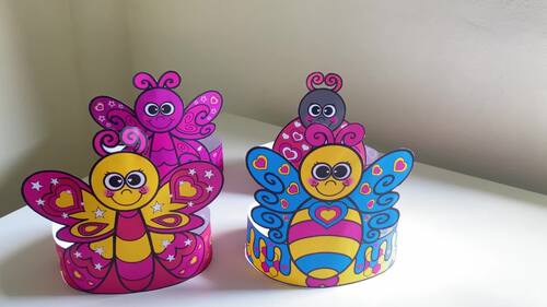 Valentine’s Day Love Bug Crown & Headband Craft | Coloring Pages for Kids