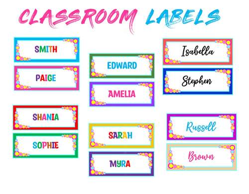 Printable Name tags, Editable Student Name Labels. Cubbies Labels, Name ...