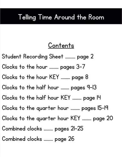 Telling Time Around the Room by Teaching x2 | TPT