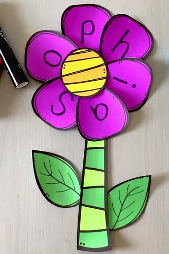 Flower Name Writing Craft by Create 25 Printables | TPT