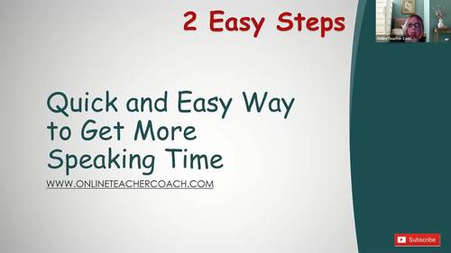 FREE VIDEO: No Prep Way to Get Students Speaking in One Minute | TPT