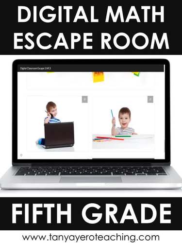 5th Grade Math Digital Classroom Escape Fractions 5.NF Bundle | TPT