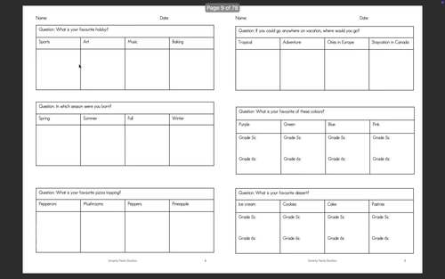 Grade 5 & 6 Ontario Math | Data Literacy & Probability Worksheets & Slides