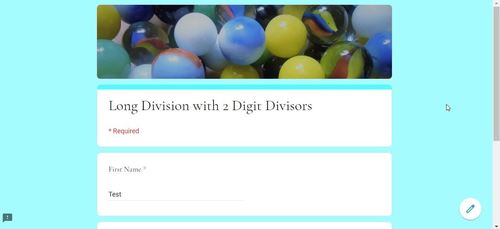 Long Division -Two Digit Divisors-Google Forms™ Digital Quiz (Distance ...