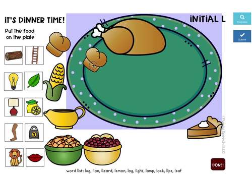 It's Dinner Time Digital Speech Therapy Activity for Articulation (BOOM ...
