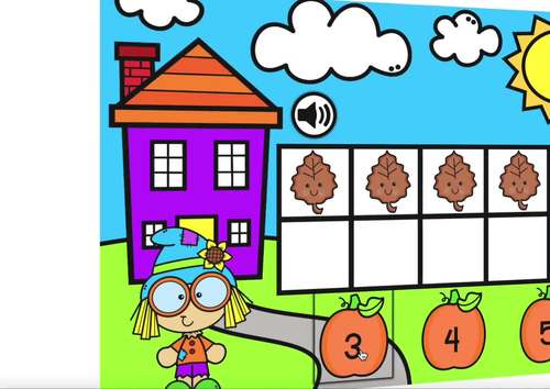 Counting to 20 with Ten Frames | BOOM CARDS (Fall Themed) by Tong Stevens