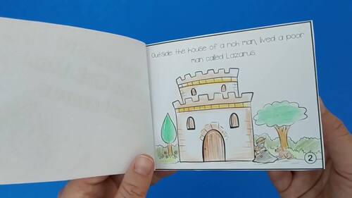 The Parable of the Rich Man and Lazarus Mini-Book Craft | Sunday School ...
