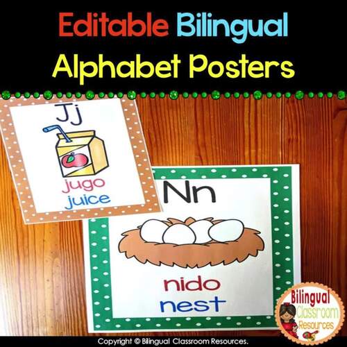 Bilingual Alphabet Posters | Alfabeto bilingue | Carteles del abecedario