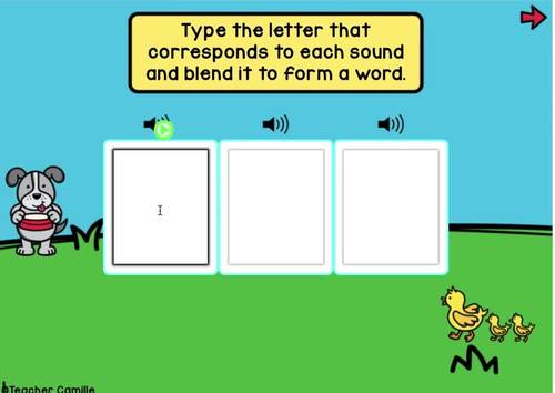 CVC Words: Short E - Listen, Type, Blend and Find - BOOM Cards™ | TPT