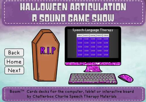 Halloween R Sound Game Show Boom Cards | TPT
