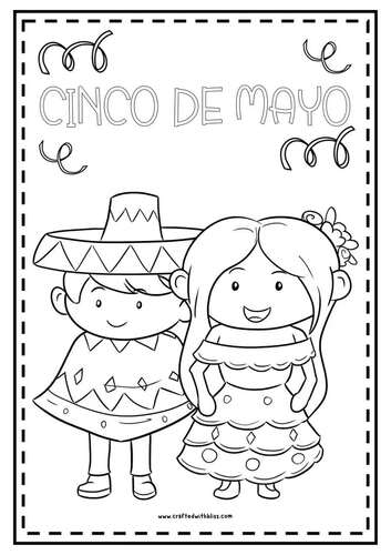 Cinco De Mayo Coloring Pages For Kids by Crafted with Bliss by Teacher Pia