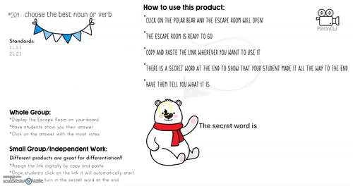 Christmas Escape Room - #205 - Choose the best adjective or adverb