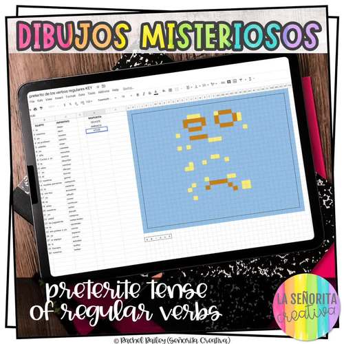 Preterite Regular Verb Mystery Images | Use with Google Apps | el Preterito