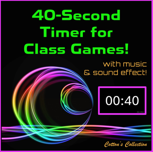 40-Second Countdown Timer for Class Games ~ with Music & Sound Effect!