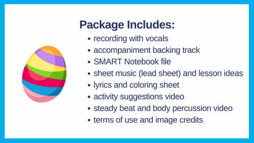 Easter Game Song Package - Easter Egg Hunt Song (steady beat, melody ...