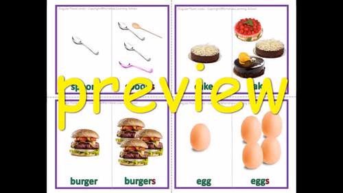 Regular Plural Nouns ending in s,es,ies,ves–Flash n Task cards with ...