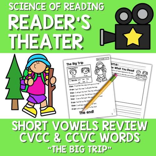 Short Vowels CVCC CCVC Words Readers Theater | Partner Play Activity Center