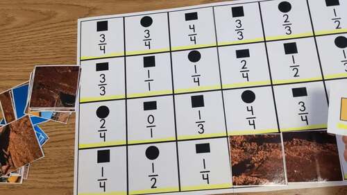 CONSTRUCTION Shape Fractions Matching Mystery Picture Reveal | Geometry ...