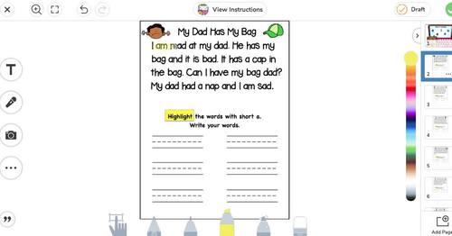 Seesaw and Printable Phonics Fluency Decodable Reading Passages | TPT