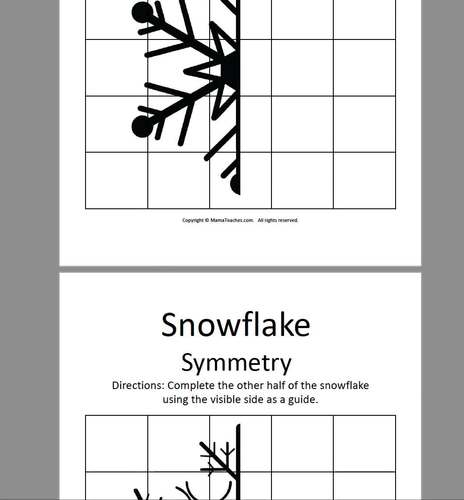 Snowflake Symmetry Activity by MamaTeachesStore | TPT