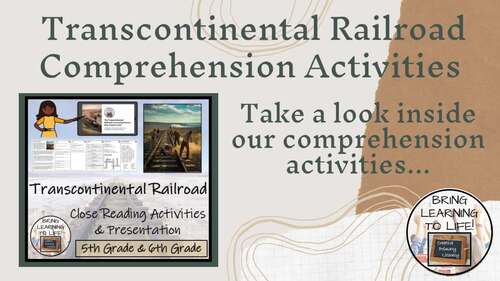 Transcontinental Railroad Close Reading Comprehension Activities 5th ...