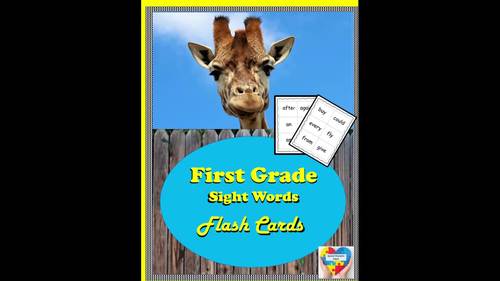 First Grade Dolch Sight Word Flash Cards by Special Education Depot
