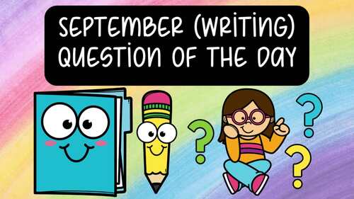 September Question of the Day Writing Worksheets PreK Kindergarten ...