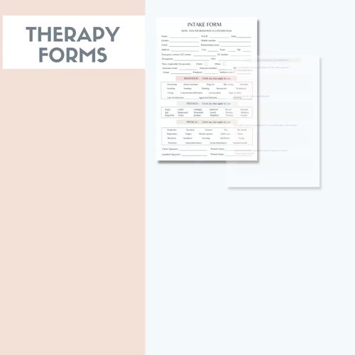 Counseling Intake Form, Informed Consent for Counseling and Psychotherapy
