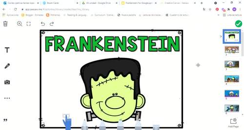 Digital FRANKENSTEIN | HALLOWEEN Story | Google Slides | Seesaw | PPT