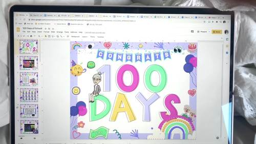 Digital 100th Day of School Games and Activities / GOOGLE SLIDES / SEESAW