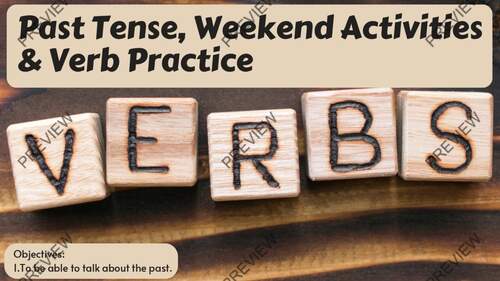 ESL Lesson – Past Tense, Weekend Activities & Verb Practice by ESLJAM