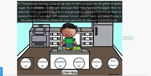 Thanksgiving Auditory Comprehension, Sequencing, and Story Retell Boom ...