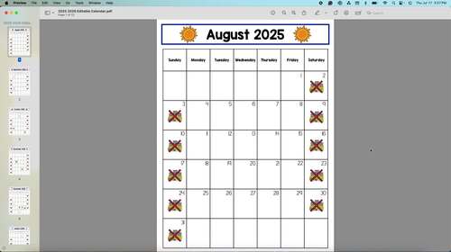 2025-2026 Editable Visual Monthly Calendars by The Autism Helper