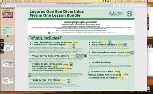 Five in One Spanish - Lugares Divertidos - A week of distance/in-person ...