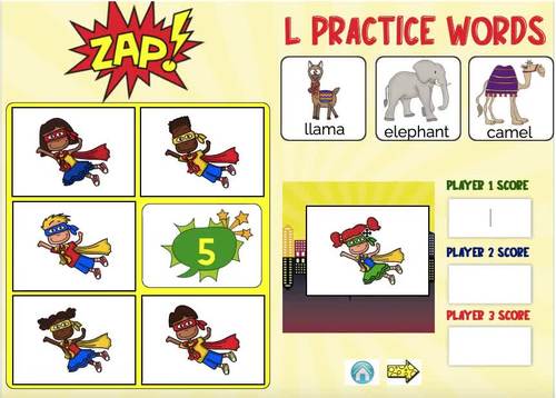 Zap It! /L/ Articulaton Game - Boom Cards by Speech Rocks | TPT