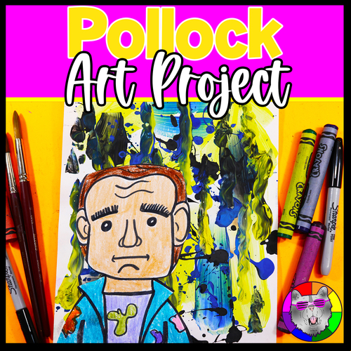 Jackson Pollock Art Lesson: Abstract Expressionism Portrait Project