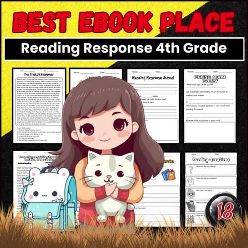 Reading Response Journal Template Printable 4th Grade by Lib Anatomy school