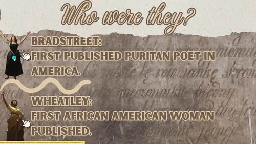Anne Bradstreet & Phillis Wheatley American Puritan Literature Poetry ...