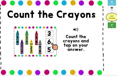 Counting Crayons 1-10 with Boom Cards™ | Digital by Just Julie Shop