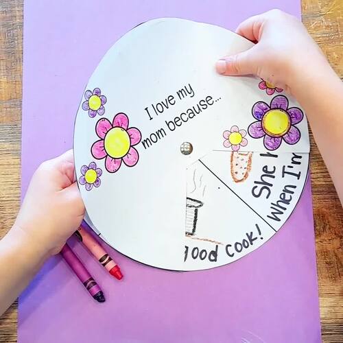 Mother's Day Writing Craft | Mother's Day Activity | Spinning Wheel