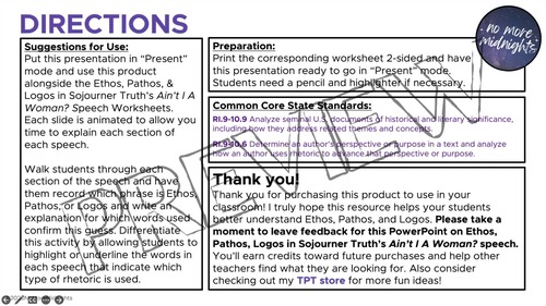 Ethos, Pathos, Logos Rhetorical Analysis of Truth's "Ain't I A Woman ...