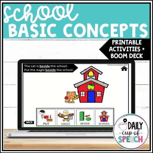 Back to School Speech Therapy Basic Concepts | Speech Therapy Activities