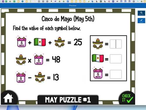 May Brain Teasers & Challenge Puzzles | Boom Cards | Digital & Printable